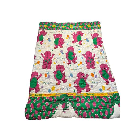 Barney | Bedding | Vintage Barney Comforter Twin Size 992 Baby Bop 9s ...